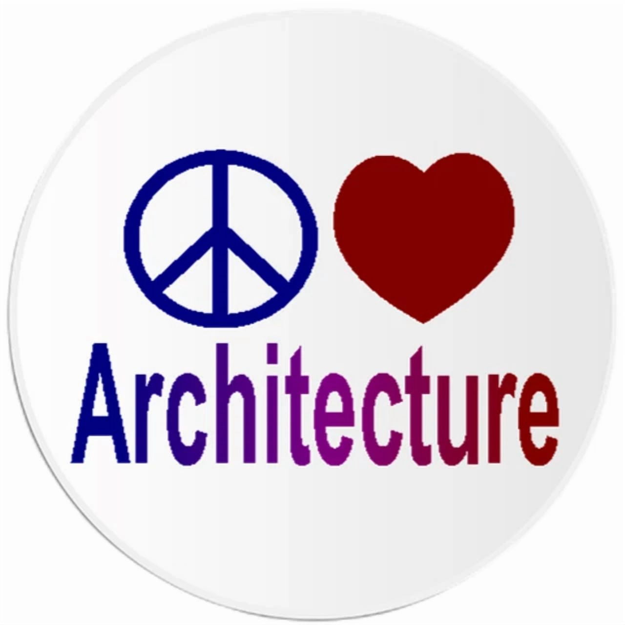 DOPASTICKER Peace Love Architecture Sticker, Architect Phone Decal ...