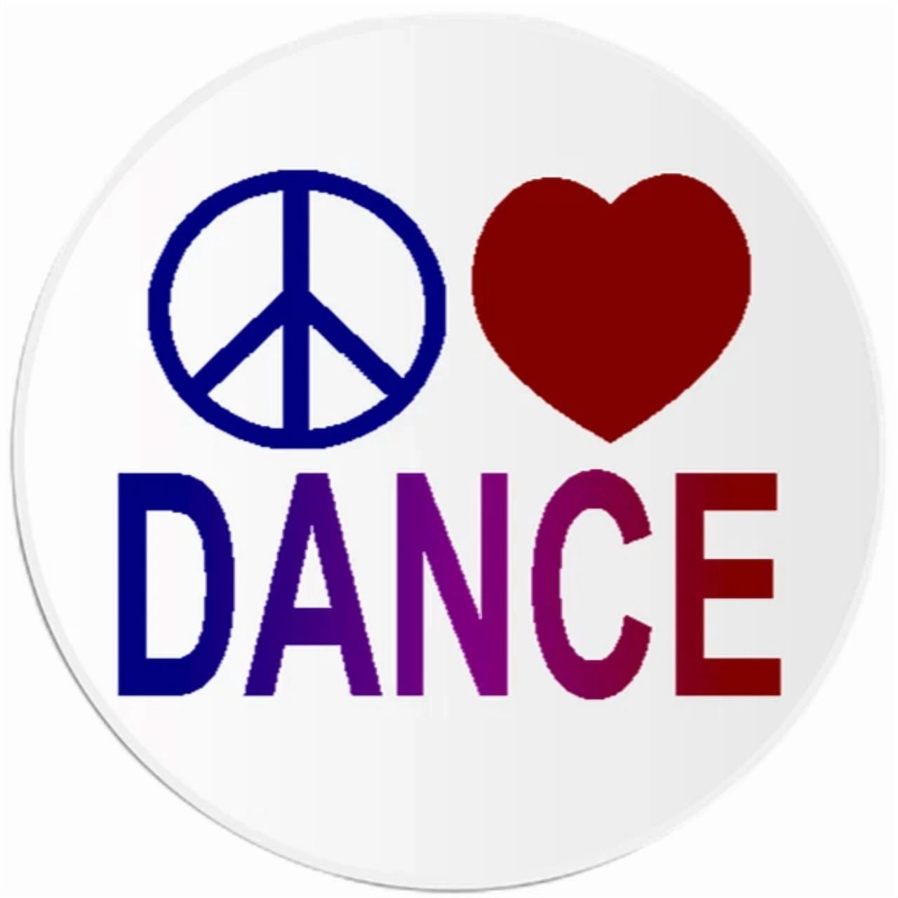 DOPASTICKER Peace Love Dance Sticker, Dancer Ballet Tap Hip Hop Phone ...