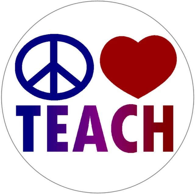 DOPASTICKER Peace Love Teach Sticker, Teacher Teaching Phone Decal ...