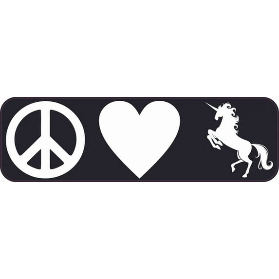 DOPASTICKER Peace Love Unicorn Sticker Phone Sticker, Latop Sticker ...