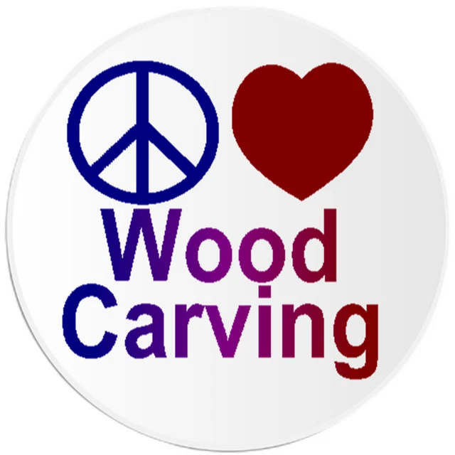 DOPASTICKER Peace Love Wood Carving Sticker Phone Decal Water Bottle ...