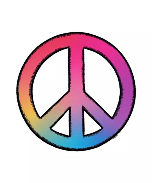 DOPASTICKER Peace Sign Sticker Groovy Retro Hippie Pastel Colors ...