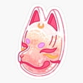 DOPASTICKER Peach Soda Kitsune Mask Sticker, Phone Sticker Car Stickers ...