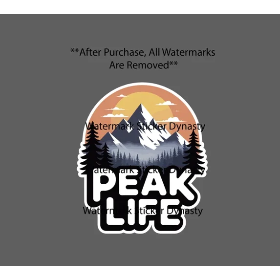 DOPASTICKER Peak Life Sticker Mountain Climber Travel Sticker Phone ...