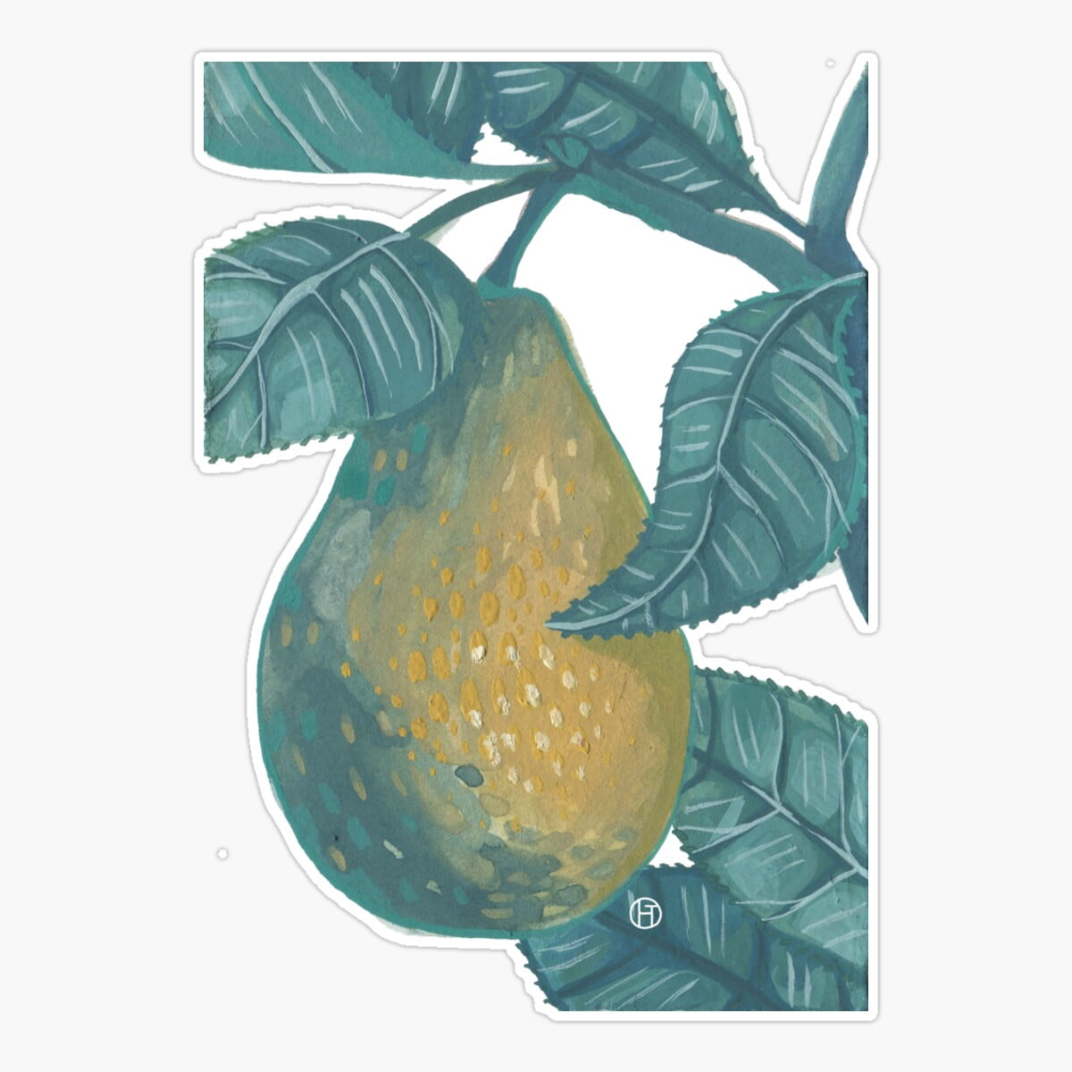 DOPASTICKER Pear Botanical Illustration Sticker, Phone Sticker Car ...