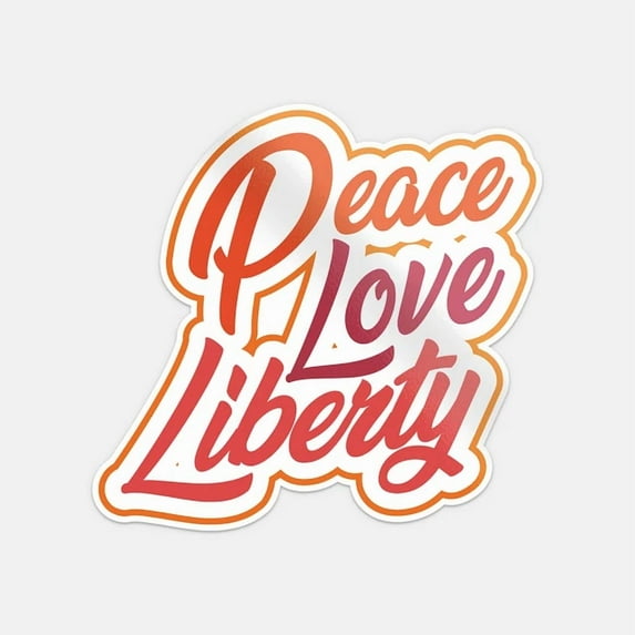 DOPASTICKER Pease Love Liberty Car Sticker Phone Water Bottle Stickers ...