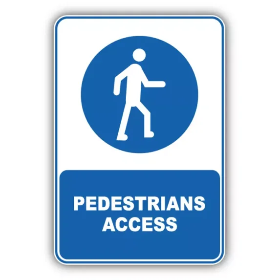 DOPASTICKER Pedestrians Access Mandatory Sign Sticker Decal Phone Decal ...