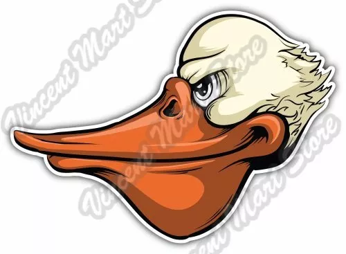 DOPASTICKER Pelican Head Angry Bird Cartoon Kids Car Sticker Decal ...