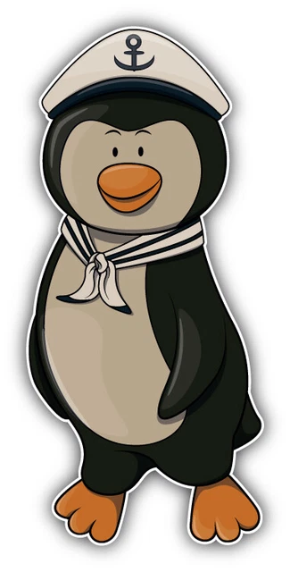 DOPASTICKER Penguin Sailor Sticker Decal Phone Decal Water Bottle ...