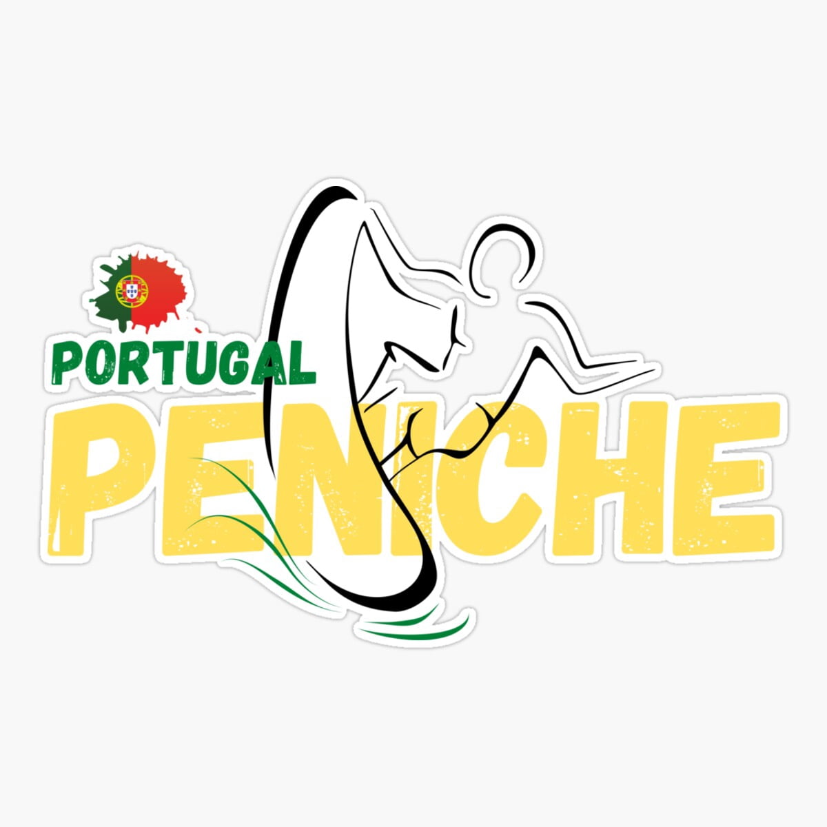 DOPASTICKER Peniche Surf Beach Portugal Sticker, Phone Sticker Car ...
