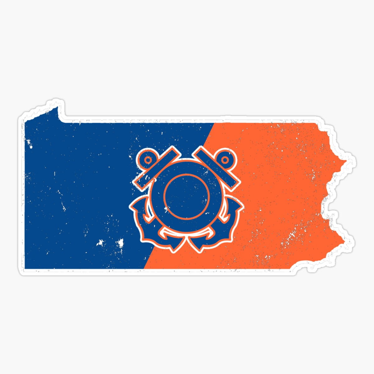 DOPASTICKER Pennsylvania Coast Guard Anchor Sticker Coast Guard Gifts ...