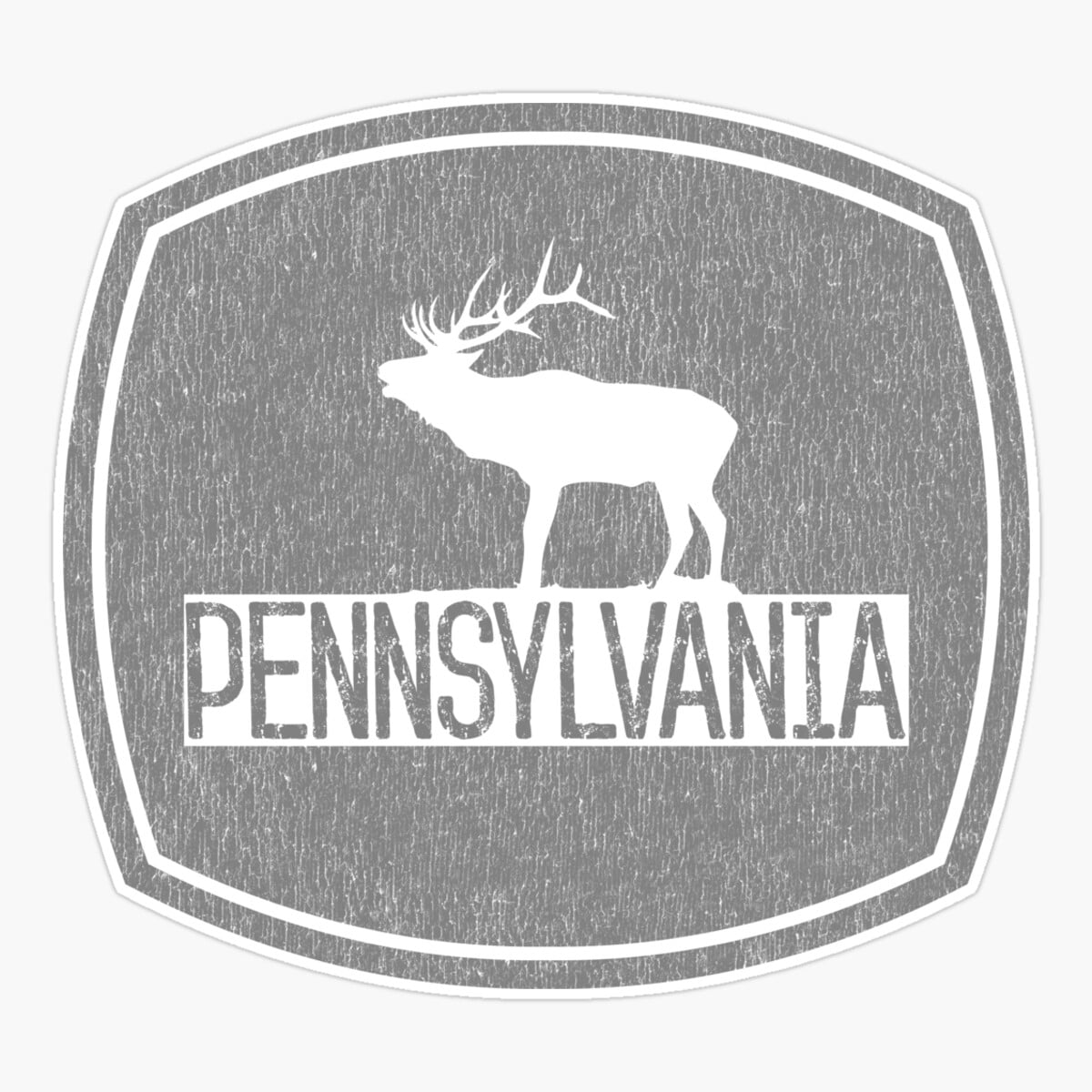 DOPASTICKER Pennsylvania Elk Gray Sticker, Phone Sticker Car Sticker ...