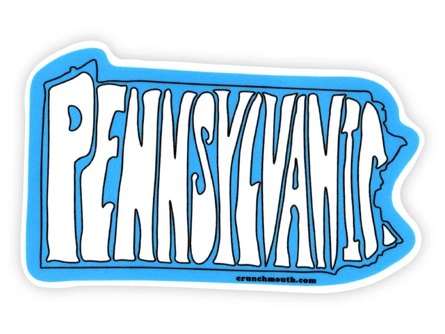 DOPASTICKER Pennsylvania State Map Sticker Travel Decal Phone Decal ...