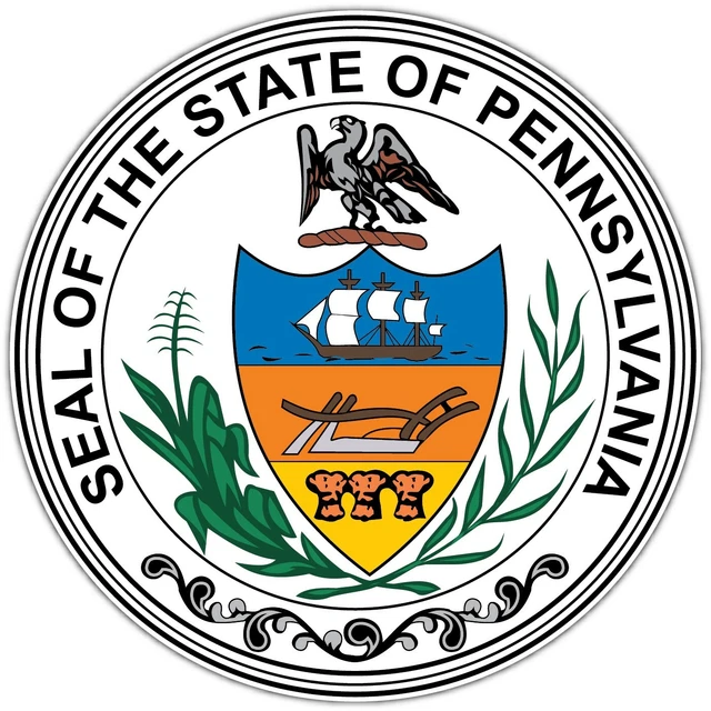 DOPASTICKER Pennsylvania State Seal Car Window Locker Sticker Decal ...