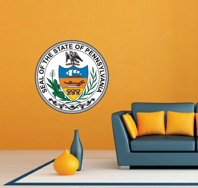 DOPASTICKER Pennsylvania State Seal Usa Wall Room Garage Decor Sticker ...