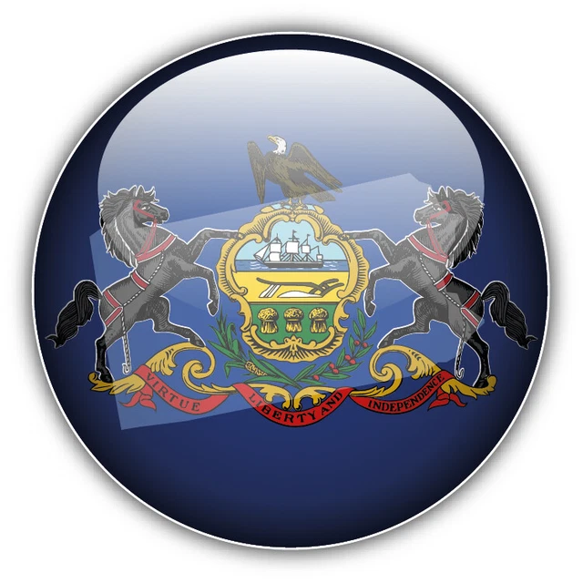 DOPASTICKER Pennsylvania Usa State Seal Sticker Decal Phone Decal Water ...