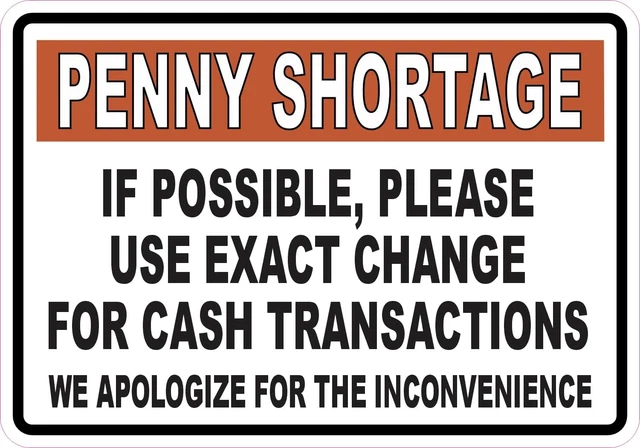 DOPASTICKER Penny Shortage Exact Change Sticker Phone Sticker, Latop ...