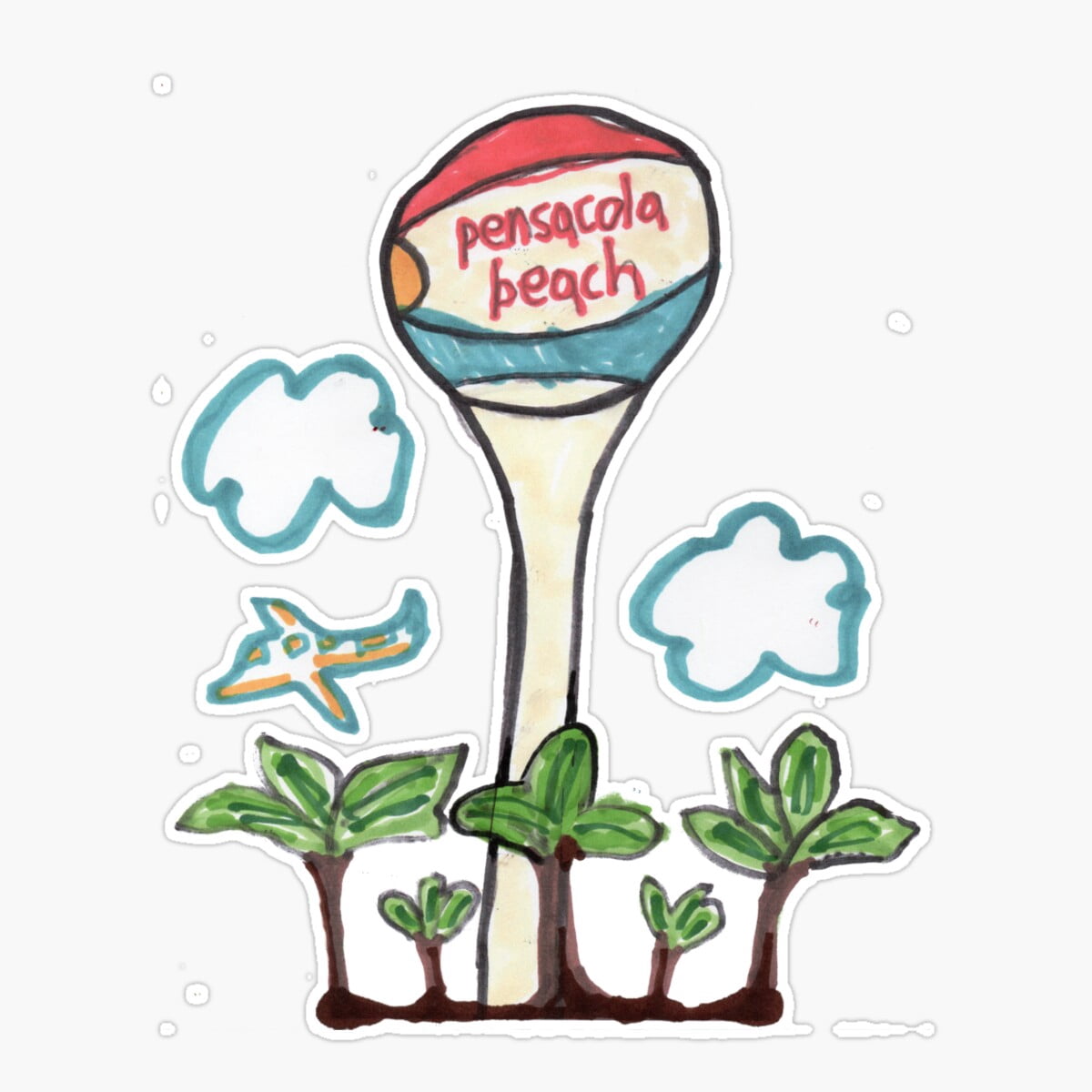 DOPASTICKER Pensacola Beach Sticker, Phone Sticker Car Stickers ...