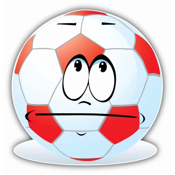 DOPASTICKER Pensive Soccer Ball Emotion Car Bumper Sticker Gift You ...