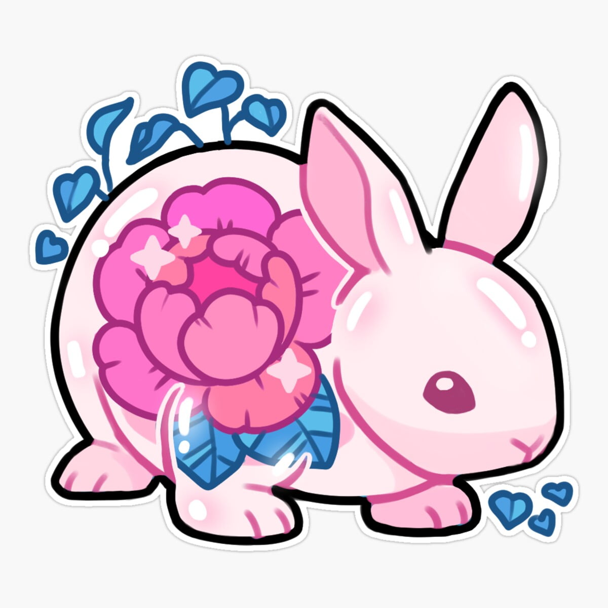 DOPASTICKER Peony Bun Sticker, Phone Sticker Water Bottle Sticker Car ...