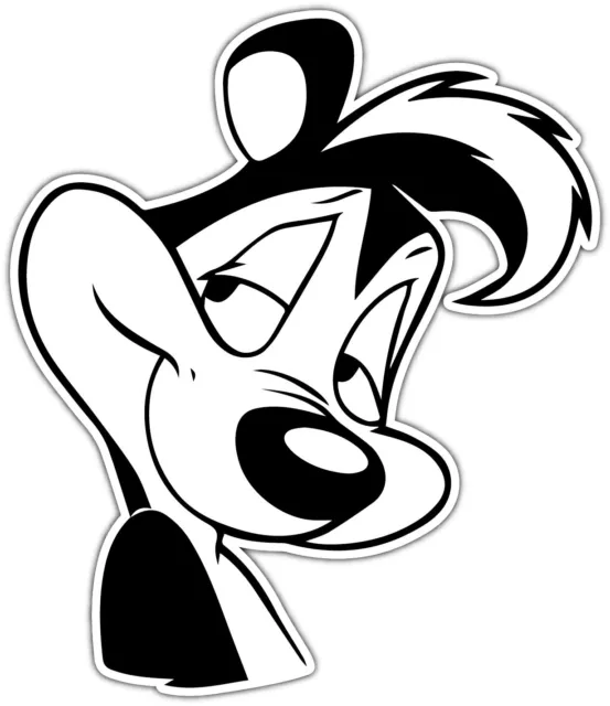 DOPASTICKER Pepe Le Pew French Skunk Face Kids Cartoon Car Window ...