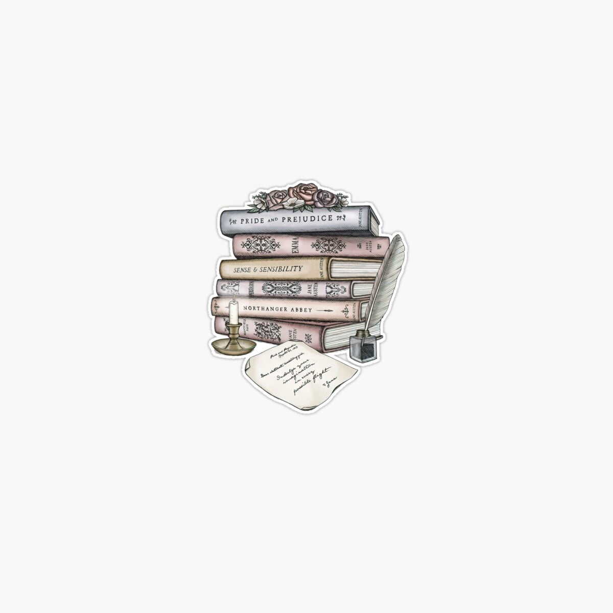 DOPASTICKER Persuasion Book Collection Sticker, Phone Sticker Car ...