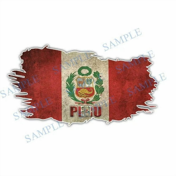 DOPASTICKER Peru Flag Map Sticker Phone Sticker, Latop Sticker, Lover ...