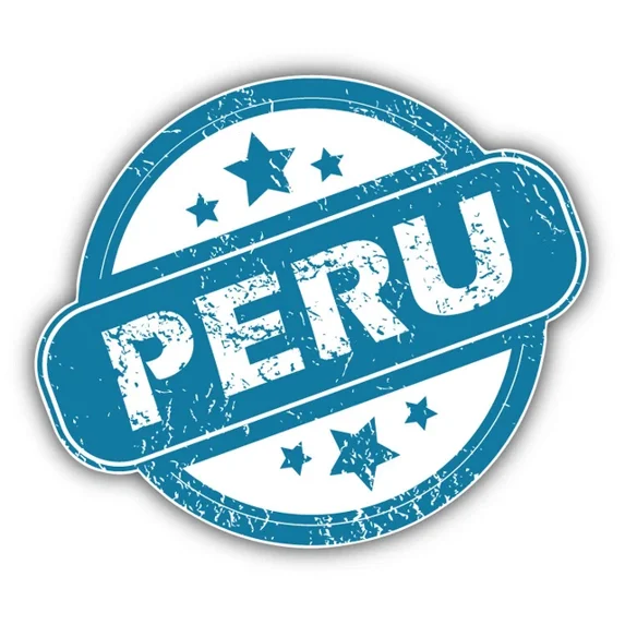DOPASTICKER Peru Grunge Sticker Decal Phone Decal Water Bottle Stickers ...