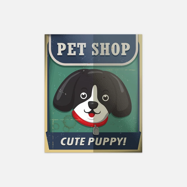 DOPASTICKER Pet Shop Cute Puppy Card Sticker Decal Phone Decal Water ...