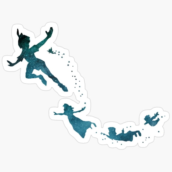 DOPASTICKER Peter Pan Illustration Sticker. Gift You - Decorate Laptops ...
