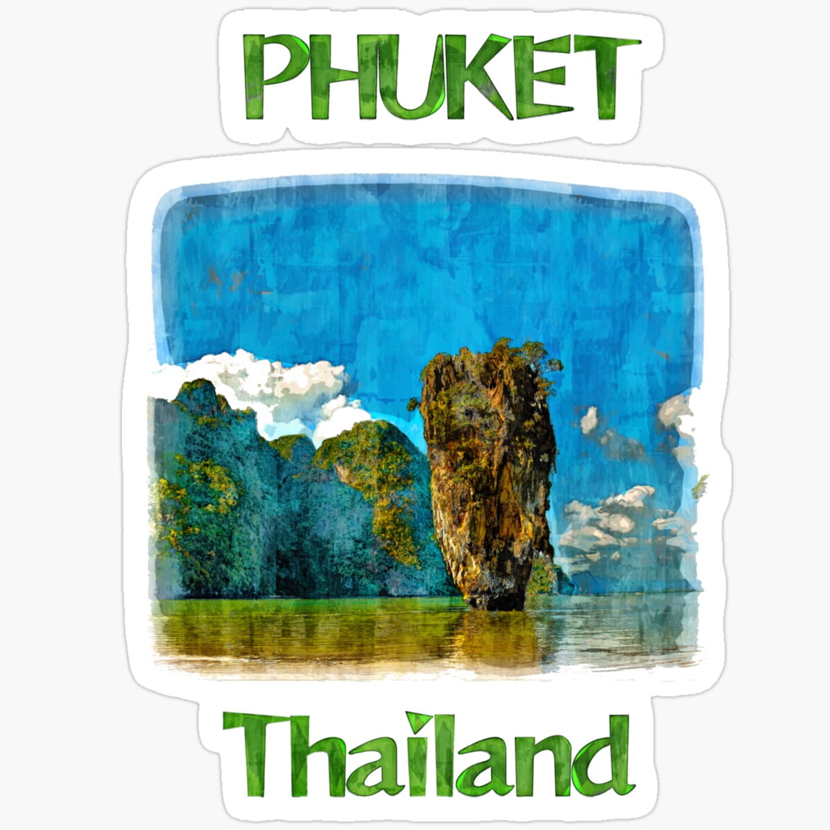 DOPASTICKER Phang Nga Bay,Phuket,Thailand Sticker Birthday Gifts ...
