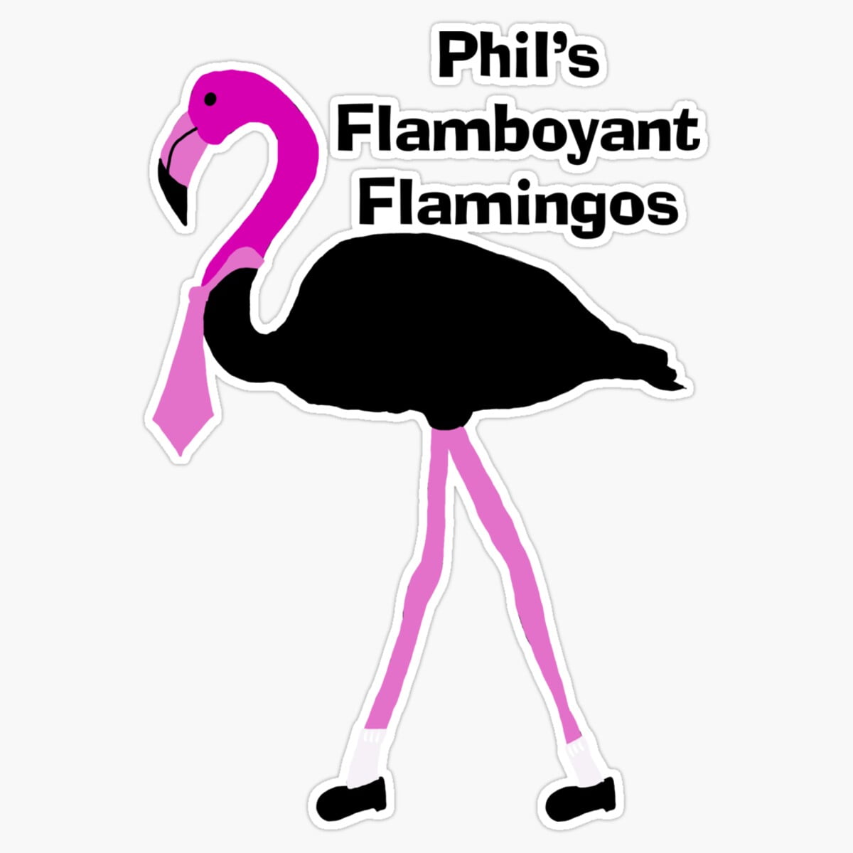 DOPASTICKER Phil'S Flamboyant Flamingos Sticker, Phone Sticker Car ...