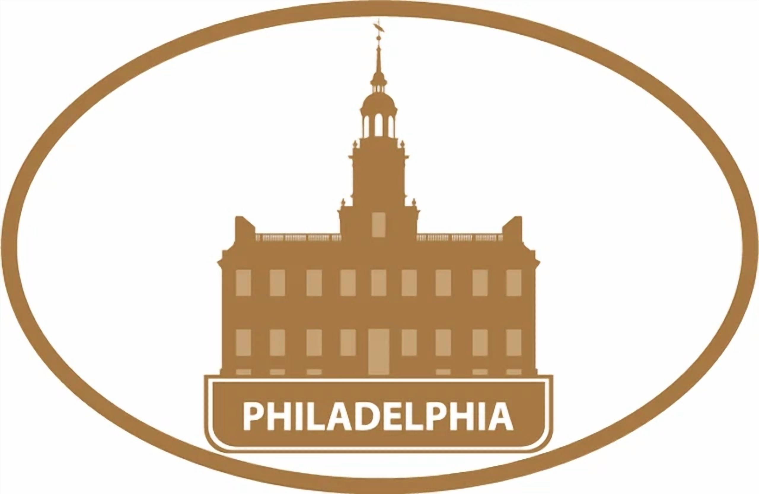 DOPASTICKER Philadelphia National Landmark Oval Sticker Decal Phone ...