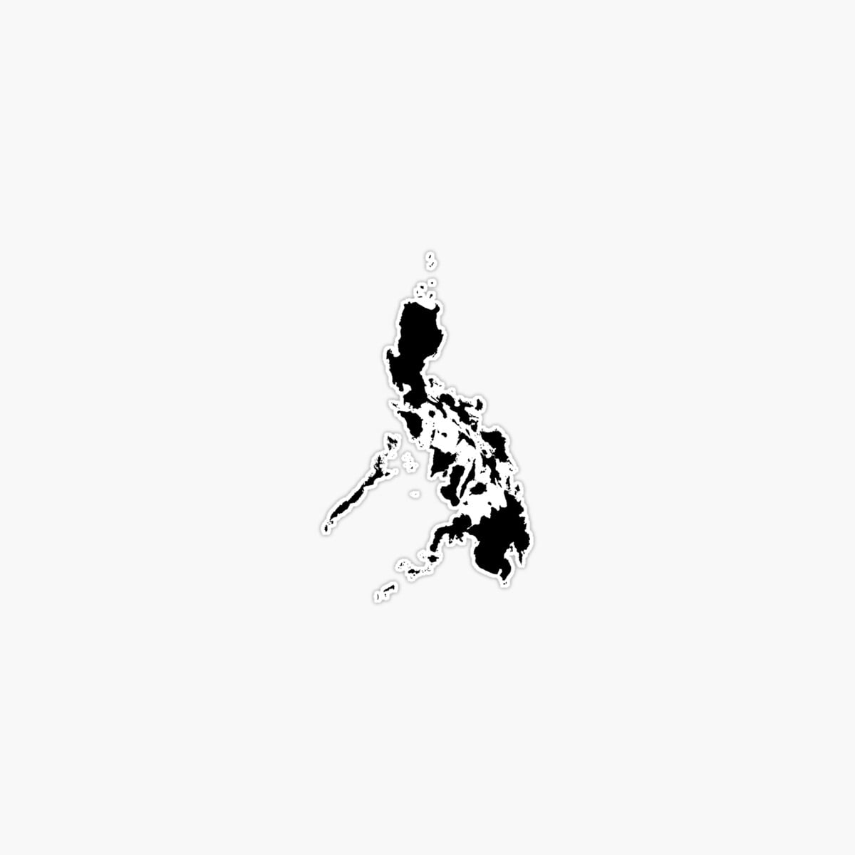 DOPASTICKER Philippines Map Black By Aireal Apparel Sticker, Phone ...