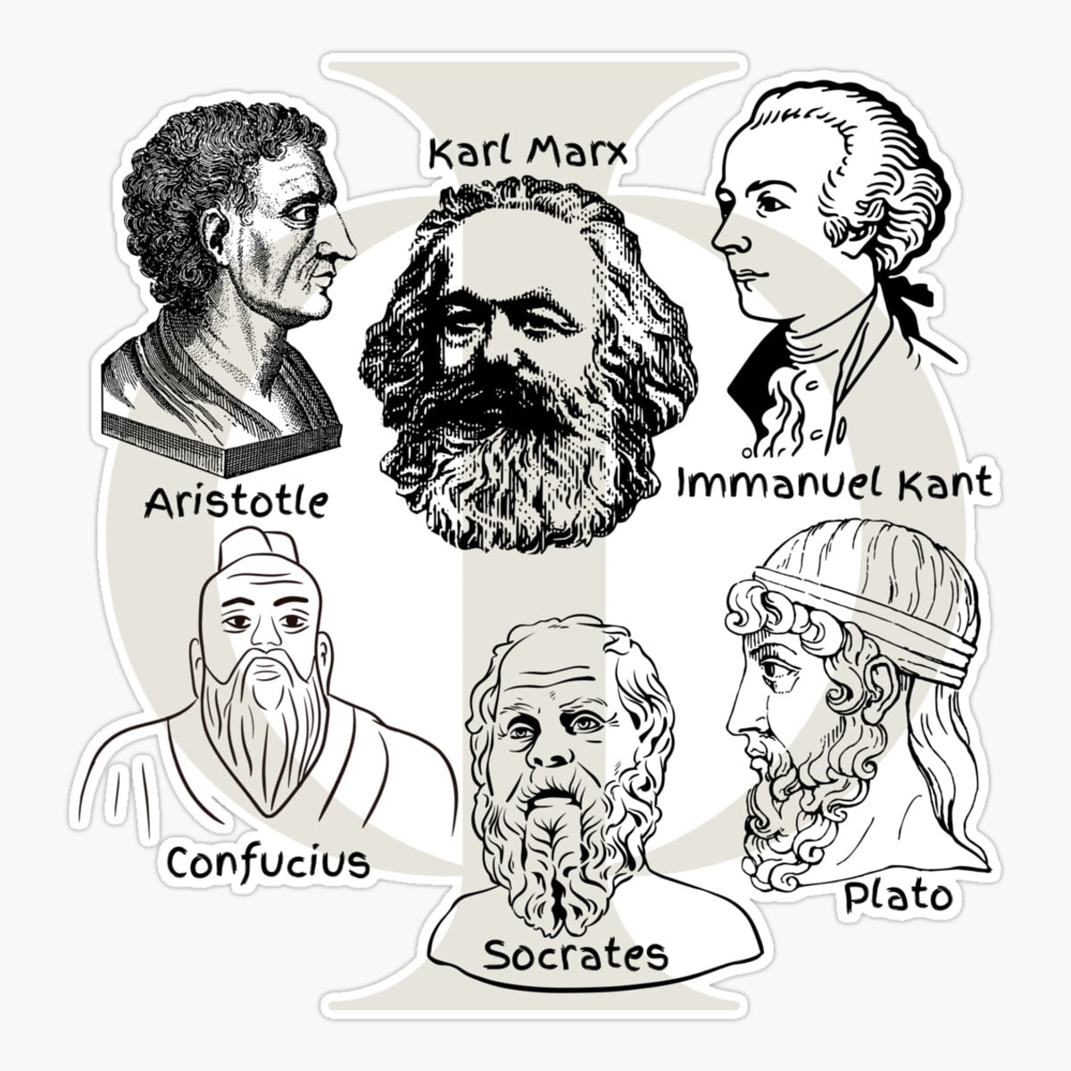 DOPASTICKER Philosophical Chronicles Collage Sticker, Phone Sticker Car ...