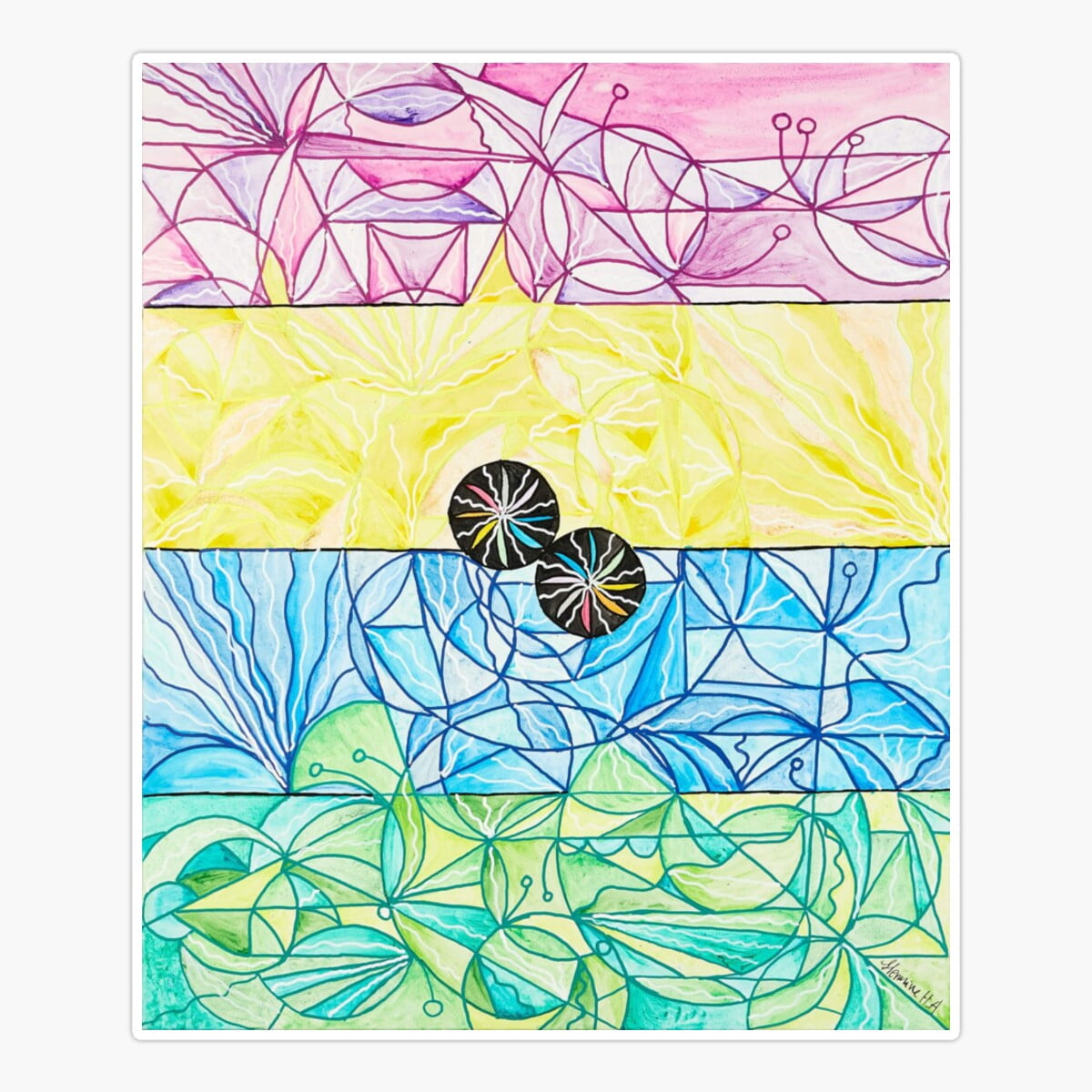 DOPASTICKER Physical, Emotional, Mental And Spiritual Alignment Sticker ...