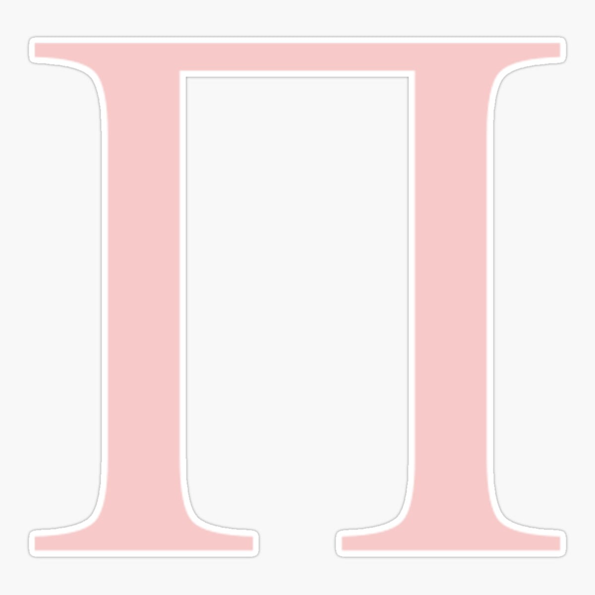 DOPASTICKER Pi- Millennial Pink Greek Letter Sticker, Phone Sticker Car ...