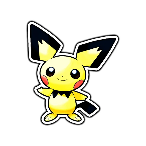 DOPASTICKER Pichu Sticker Decal Phone Decal Water Bottle Stickers, Cars ...