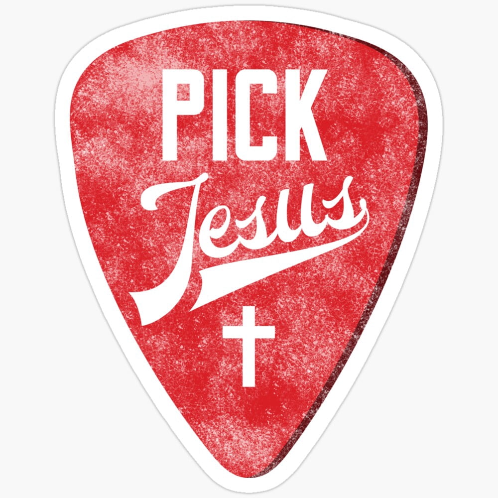 DOPASTICKER Pick Jesus Guitar Pick For Christian Music Pastors ...