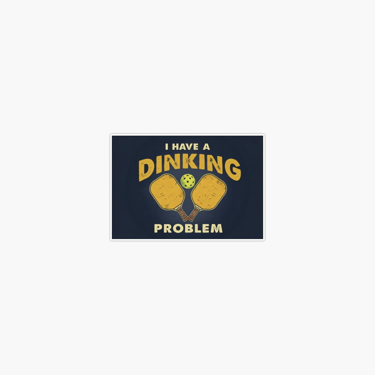 DOPASTICKER Pickleball I Have A Dinking Problem Sticker, Phone Sticker ...