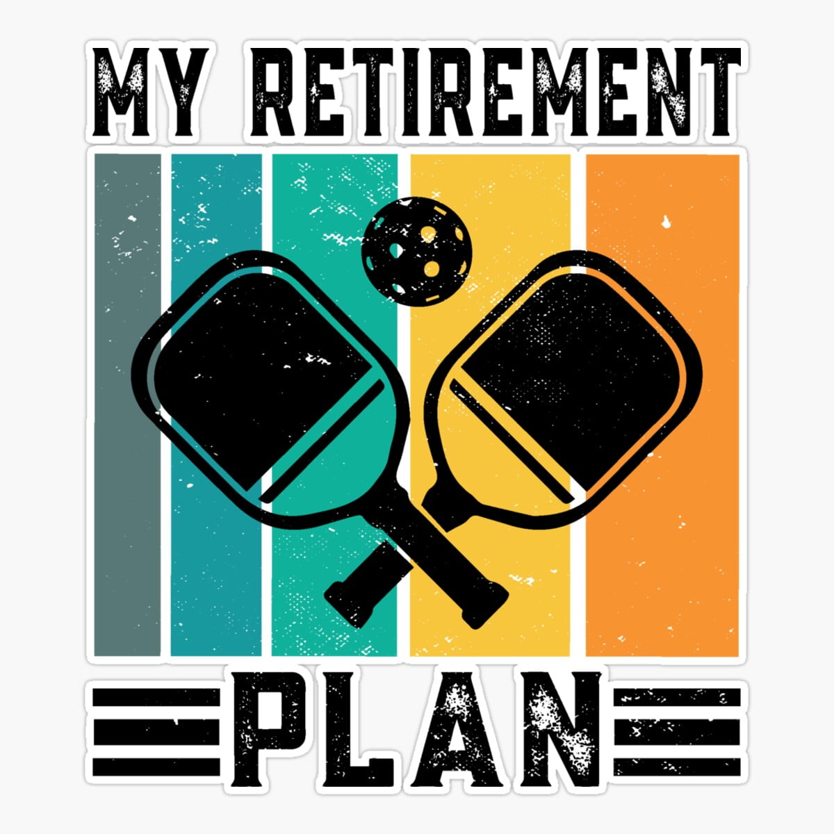 DOPASTICKER Pickleball Retirement Plan Sticker, Phone Sticker Car ...