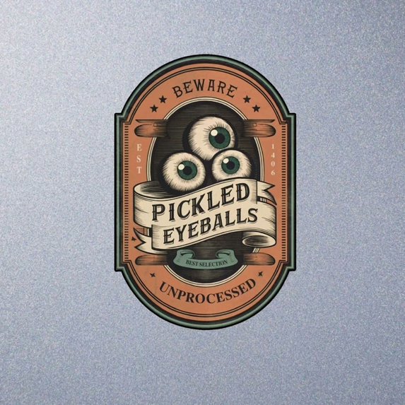 DOPASTICKER Pickled Eyeballs Hal.Low.Een Car Sticker, Water Bottle ...