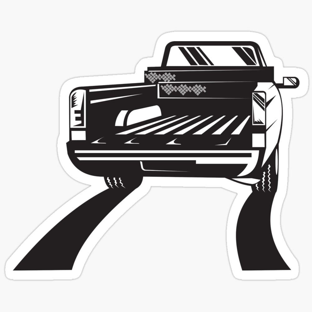DOPASTICKER Pickup Truck Rear Retro Sticker Phone Decal Water Bottle ...