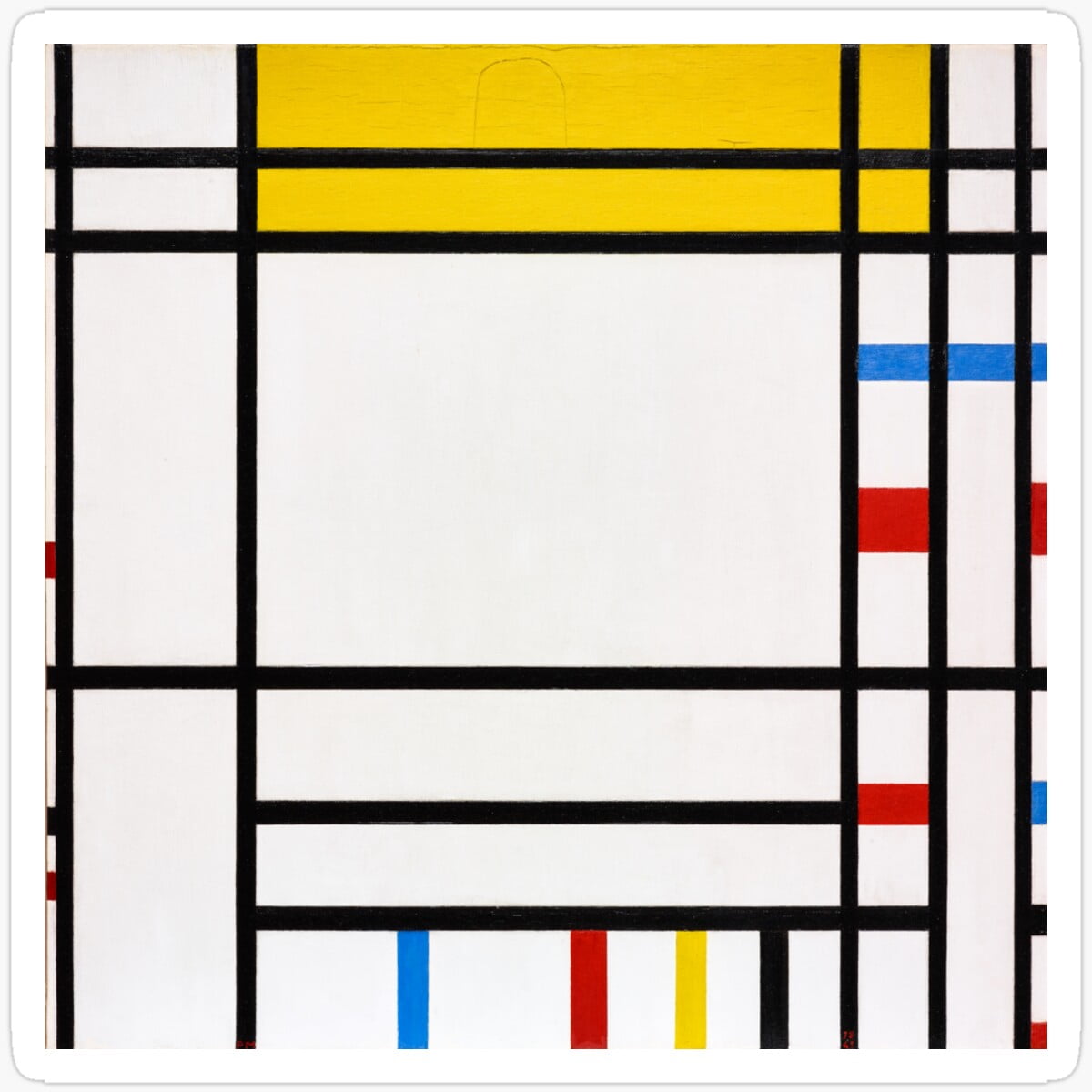 DOPASTICKER Piet Mondrian Place De La Concorde Sticker Waterproof ...