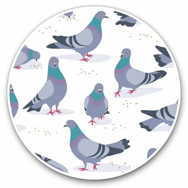 DOPASTICKER Pigeon Bird Pattern Cool Gift Decorative Laptop, Phone ...