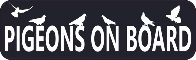 DOPASTICKER Pigeons On Board Sticker Phone Sticker, Latop Sticker ...