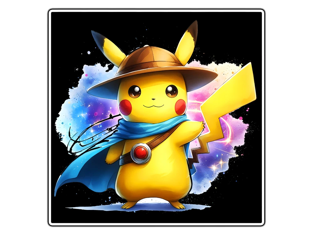 DOPASTICKER Pikachu Explorer Paint Splash Sticker Decal Phone Decal ...