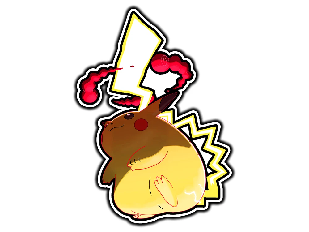 DOPASTICKER Pikachu Gigantamax Sticker Decal Phone Decal Water Bottle ...