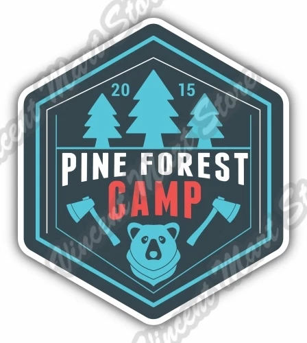 DOPASTICKER Pine Forest Camp Adventure Explore Outdoor Car Sticker ...