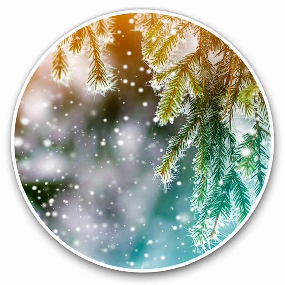DOPASTICKER Pine Tree Snow Noel Fun Cool Gift Decorative Laptop, Phone ...